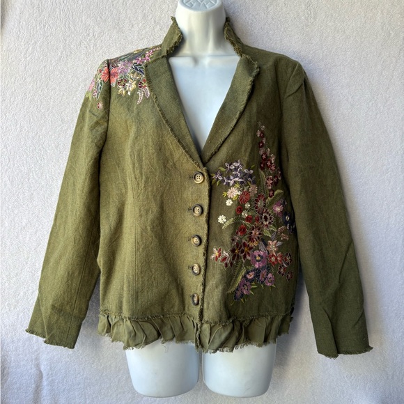 Sundance | Jackets & Coats | New Sundance Tonala Floral Blazer Linen ...